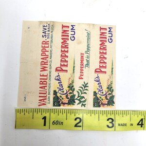 Vintage Clark's Peppermint Gum Wrappers 2 Original Certificates ...