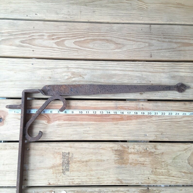 Antique Large Wrought Iron SIGN HOLDER Hanger Wall Mount Sign - Etsy