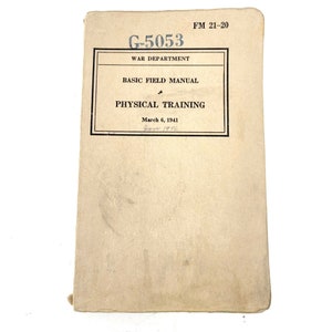 WWII Army Air Force War Department Basic Field Manual Physical Training ...