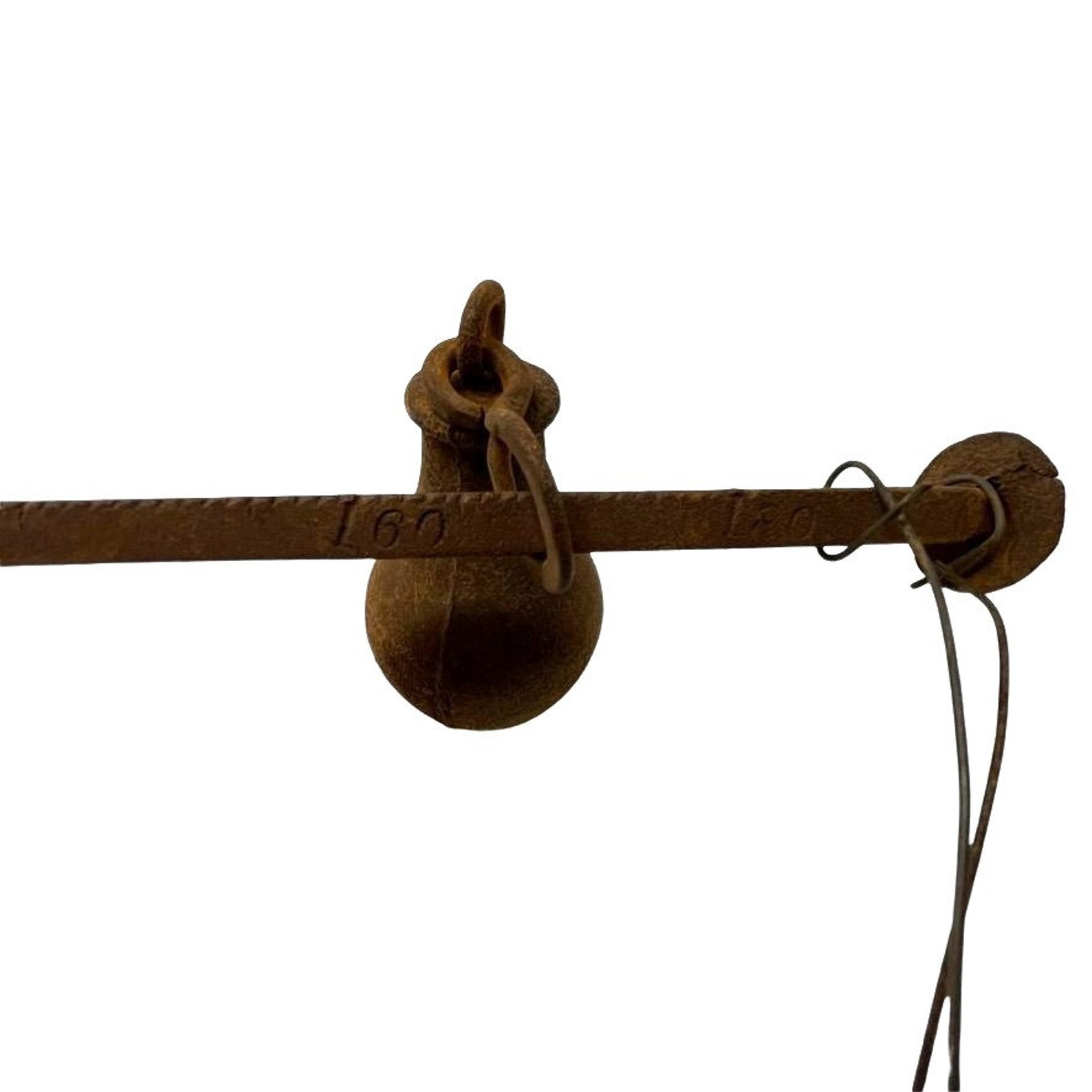 Antique Hanging Wool Weighing Scale Steelyard Sliding Balance Westwood ...