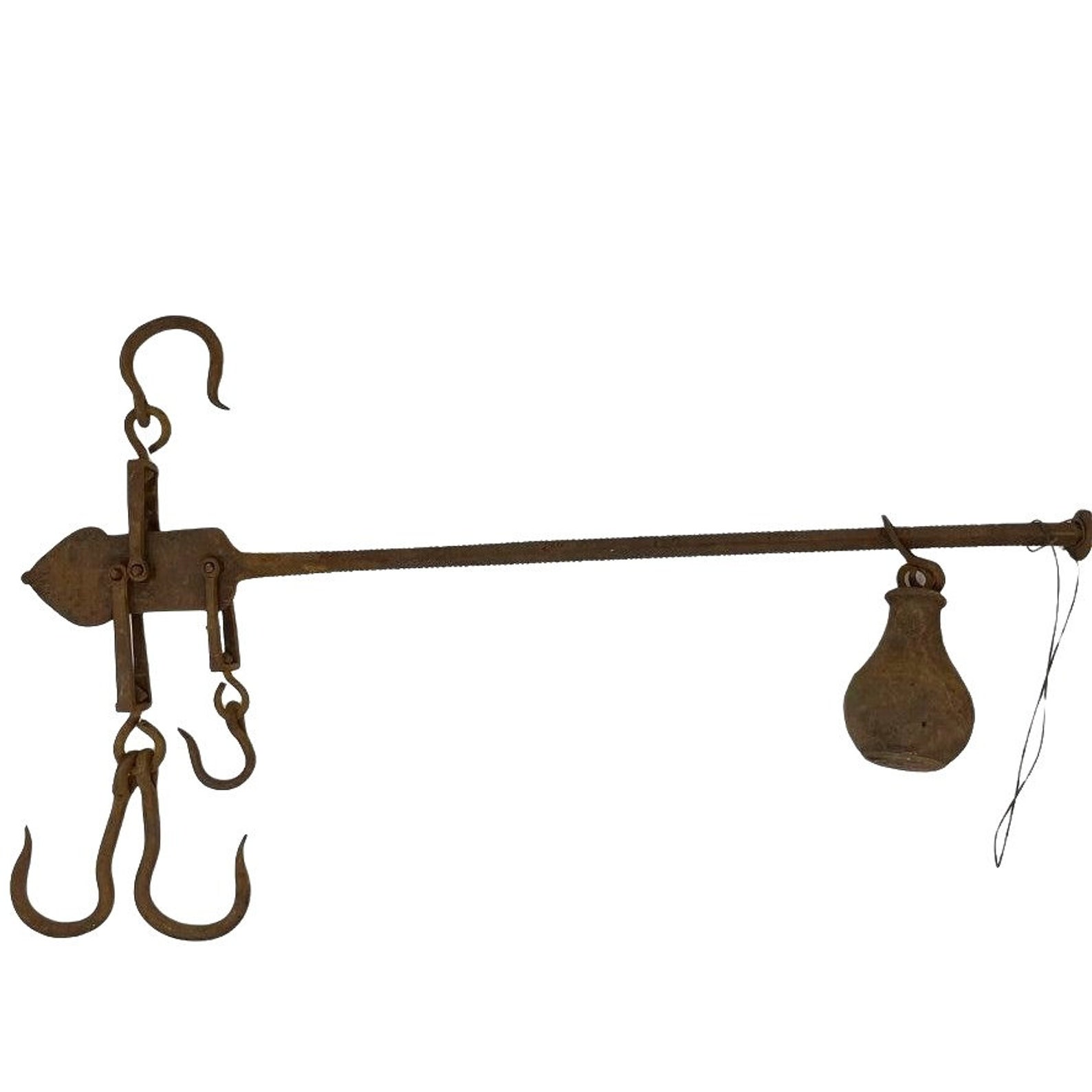 Antique Hanging Wool Weighing Scale Steelyard Sliding Balance Westwood ...