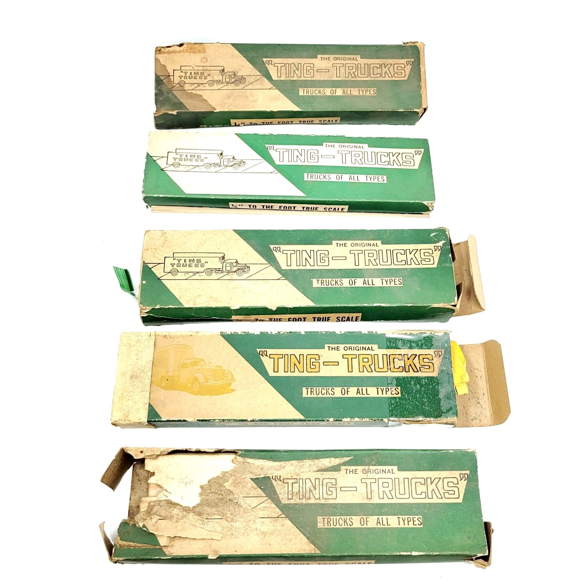 Vintage Rare 1930 Original Ting Trucks Balsa Wood Model Kit Lot of 5 ...