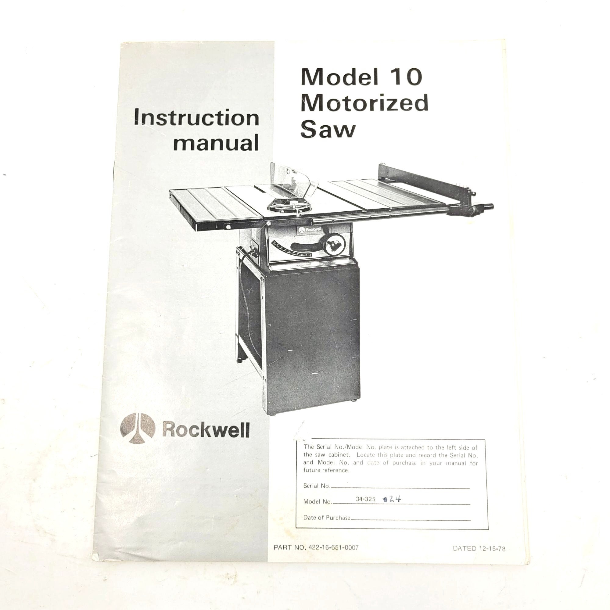 Rockwell Delta 9'' Motorized Circular Saw Model 34-625, 55% OFF
