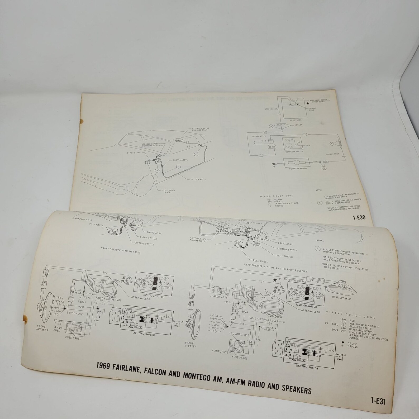 1969 Falcon Fairlane Montego Muscle Car Complete Wiring Diagrams ...