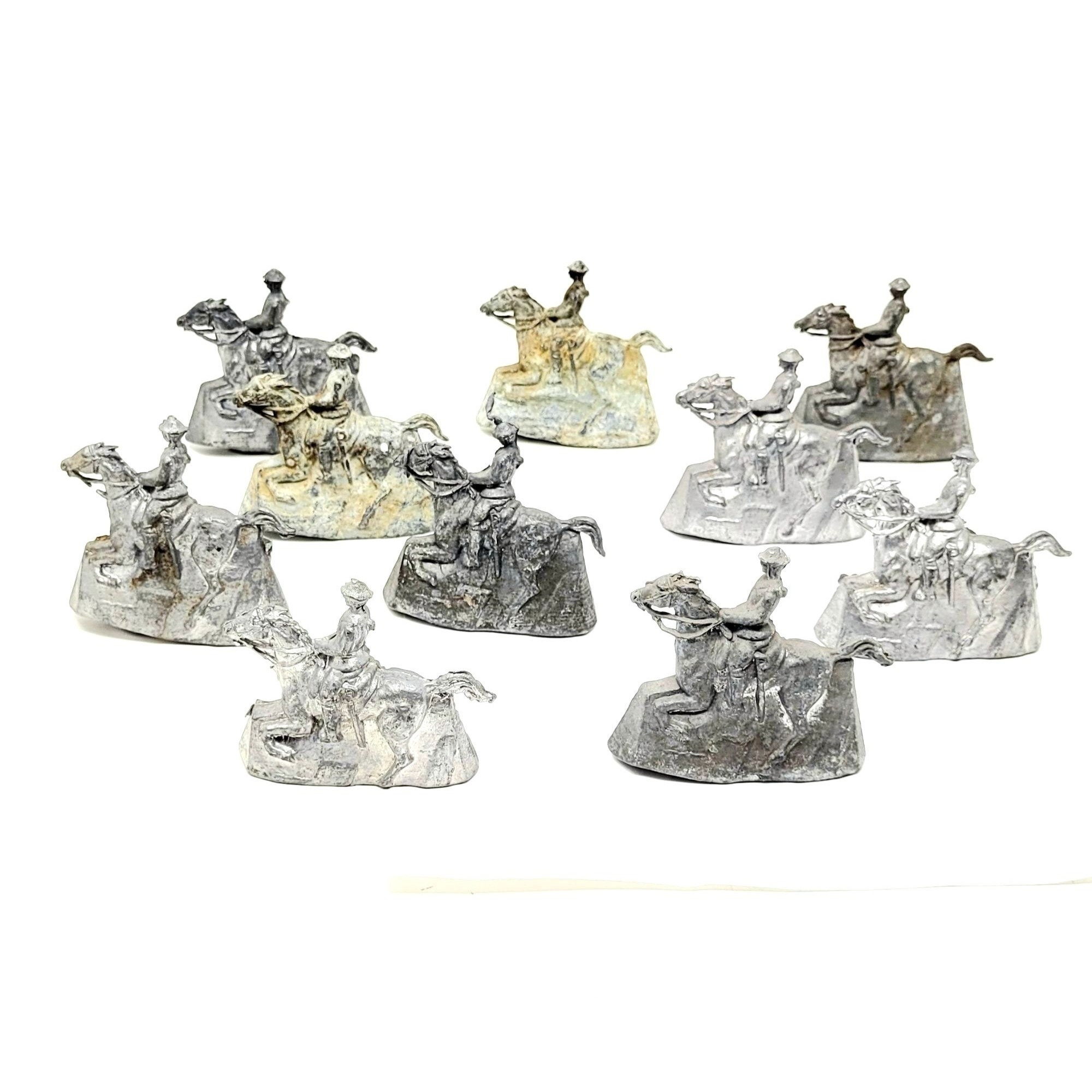 Vintage Civil War Lead Military Men on Horseback Lt of 10 Carved ...