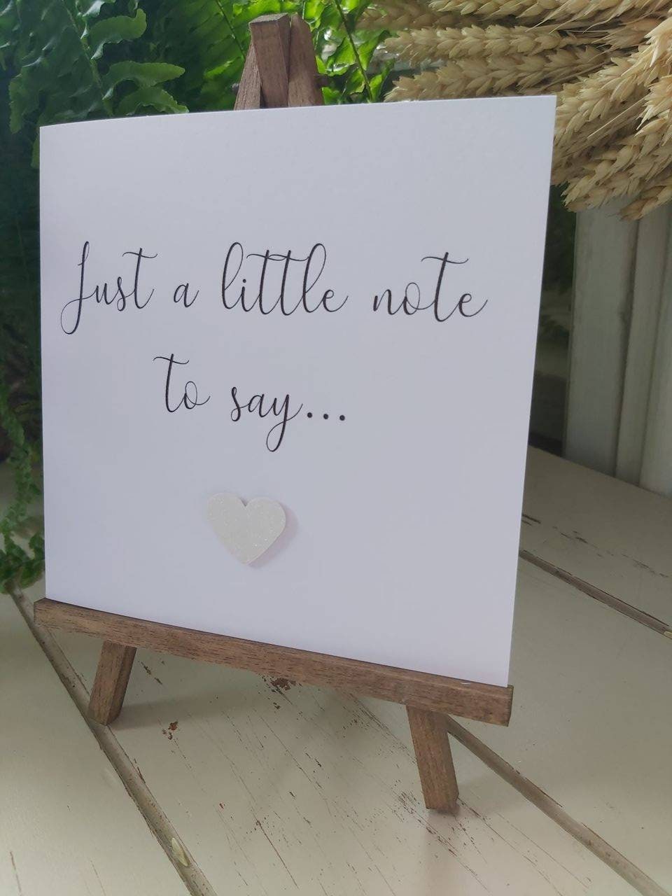 Just a Little Note to Say... Card. Say It With a Card. Thank - Etsy UK