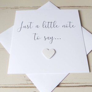Just a Little Note to Say... Card. Say It With a Card. Thank - Etsy UK