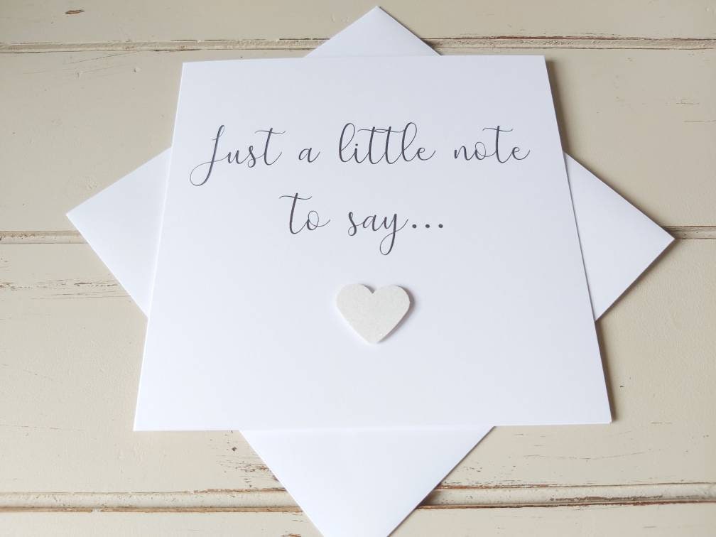 Just a Little Note to Say... Card. Say It With a Card. Thank - Etsy UK
