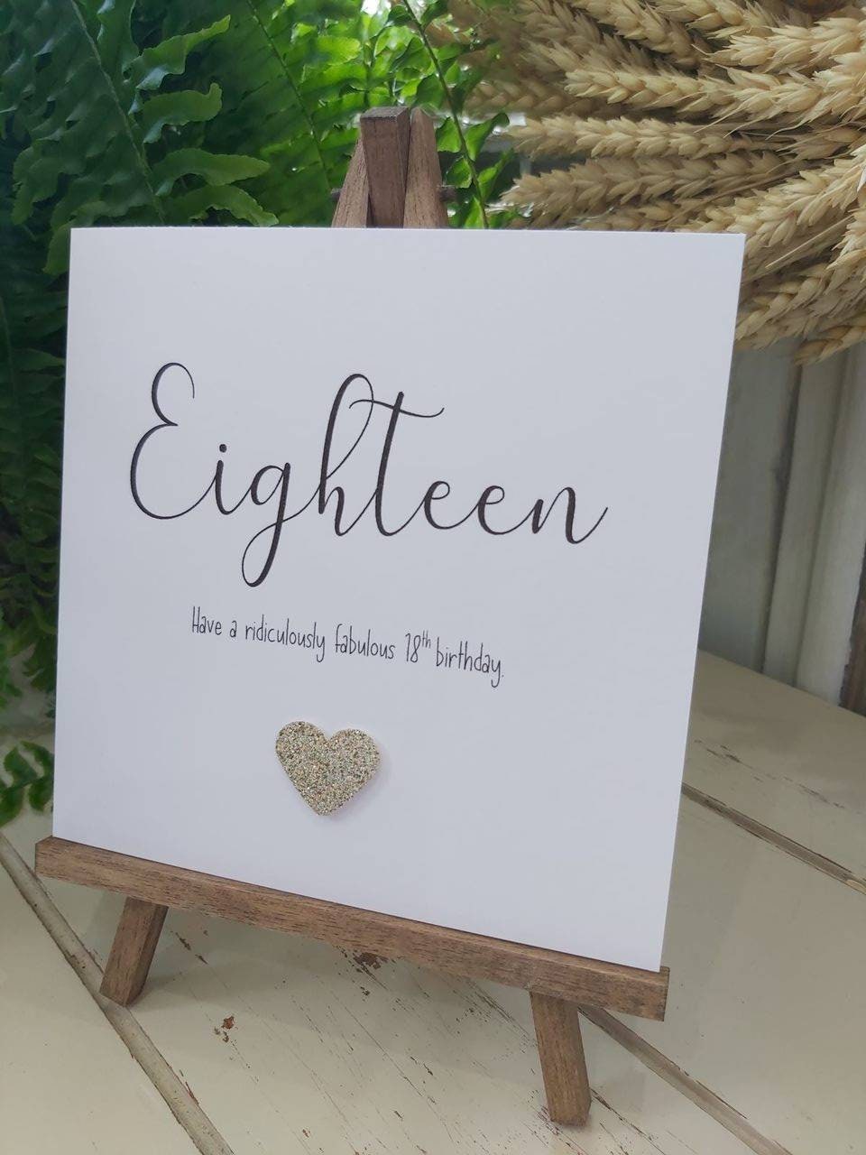 18th Birthday Card for Him or Her. Eighteen Milestone Card. - Etsy UK