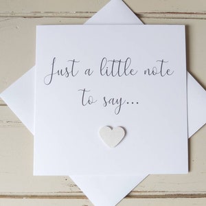 Just a Little Note to Say... Card. Say It With a Card. Thank - Etsy UK