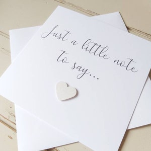 Just a Little Note to Say... Card. Say It With a Card. Thank - Etsy UK