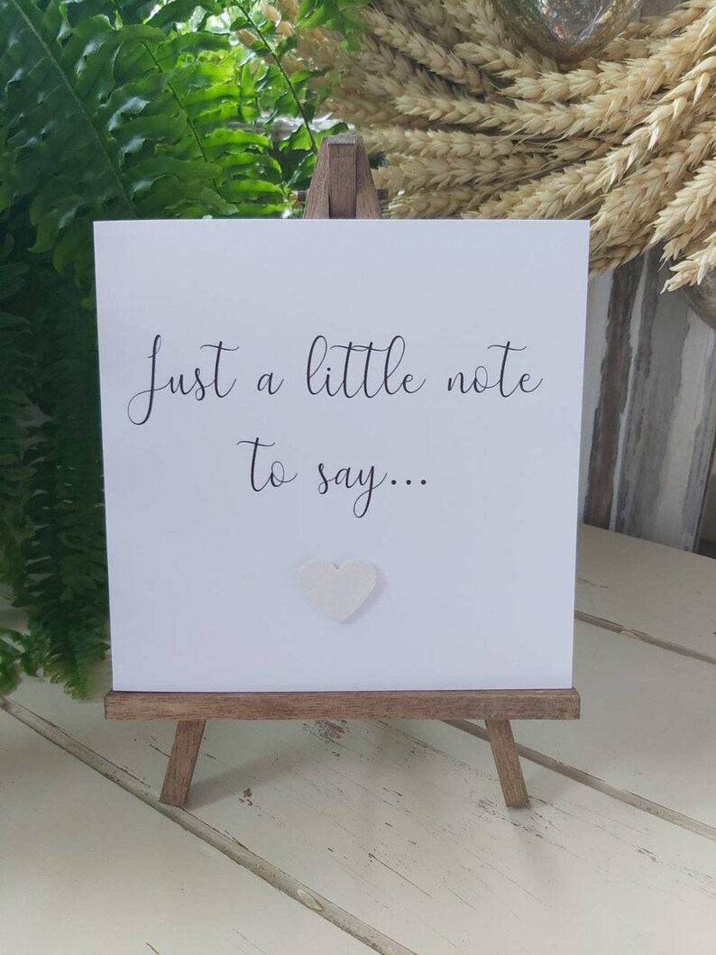 Just a Little Note to Say... Card. Say It With a Card. Thank - Etsy UK