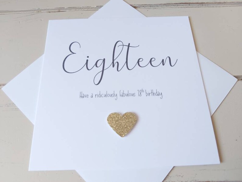 18th Birthday Card for Him or Her. Eighteen Milestone Card. - Etsy UK