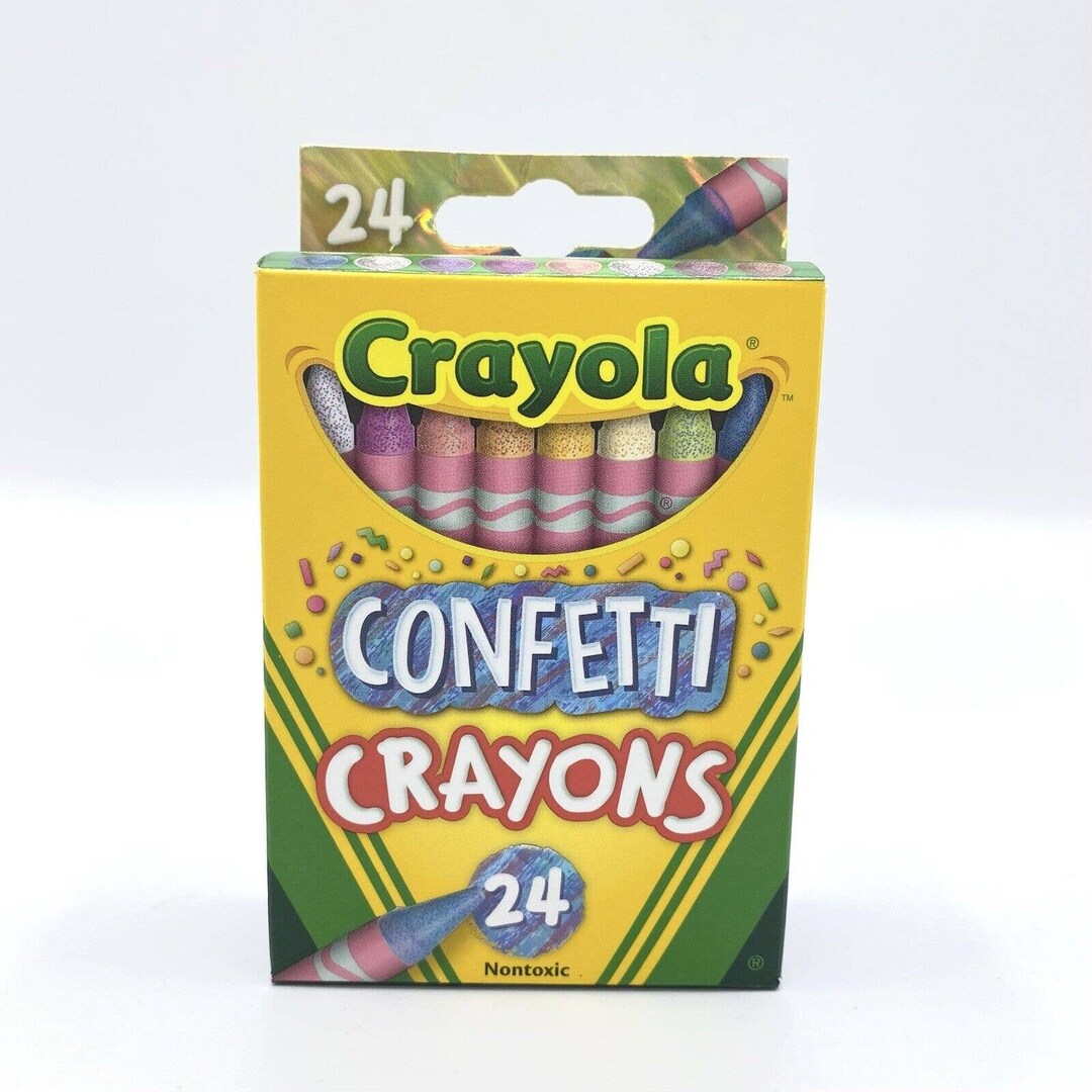 Crayola CONFETTI CRAYONS 2020 24 Pack Color Burst NEW - Etsy