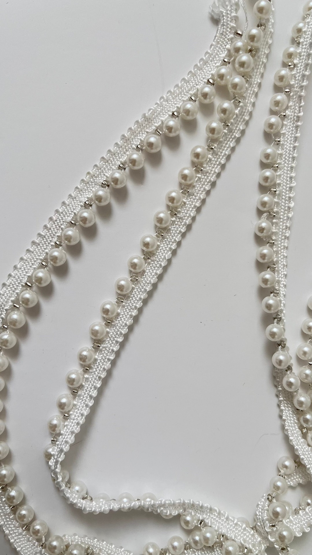 Delicate White Pearl Edging 10mm Overall Wiidth, Used on Bridgerton - Etsy