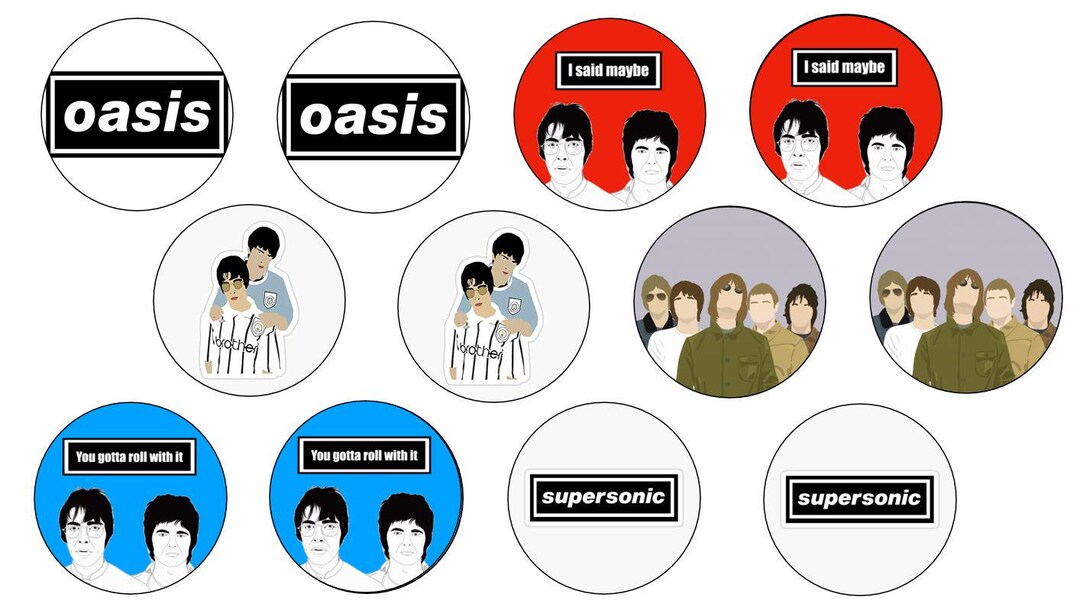 12 X Oasis Themed Edible Cupcake & Cocktail Toppers - Etsy UK