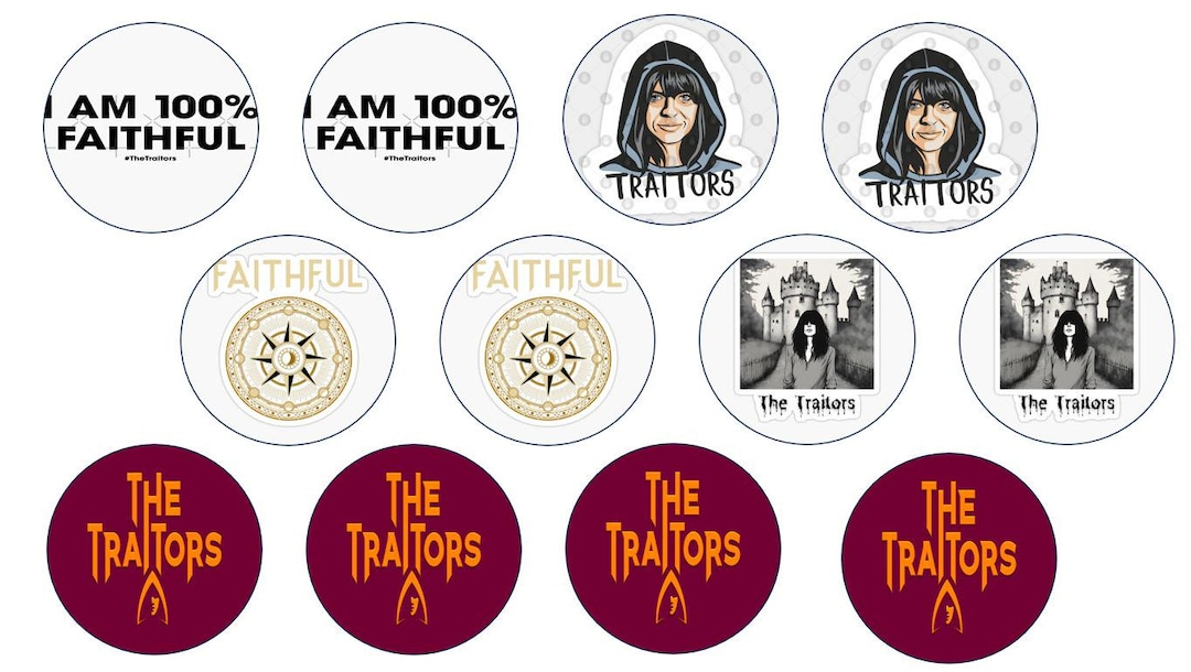 12 X the Traitors Themed Edible Cupcake & Cocktail Toppers - Etsy UK