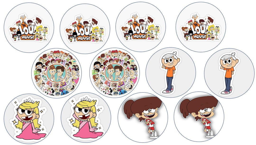12 X the Loud House Cupcake Toppers Edible Birthday Cake Rice Paper ...