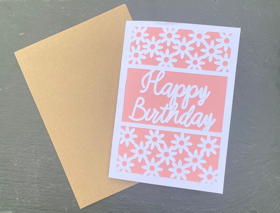 Papercut Birthday Card Laser Cut Birthday Card Paper Cut - Etsy