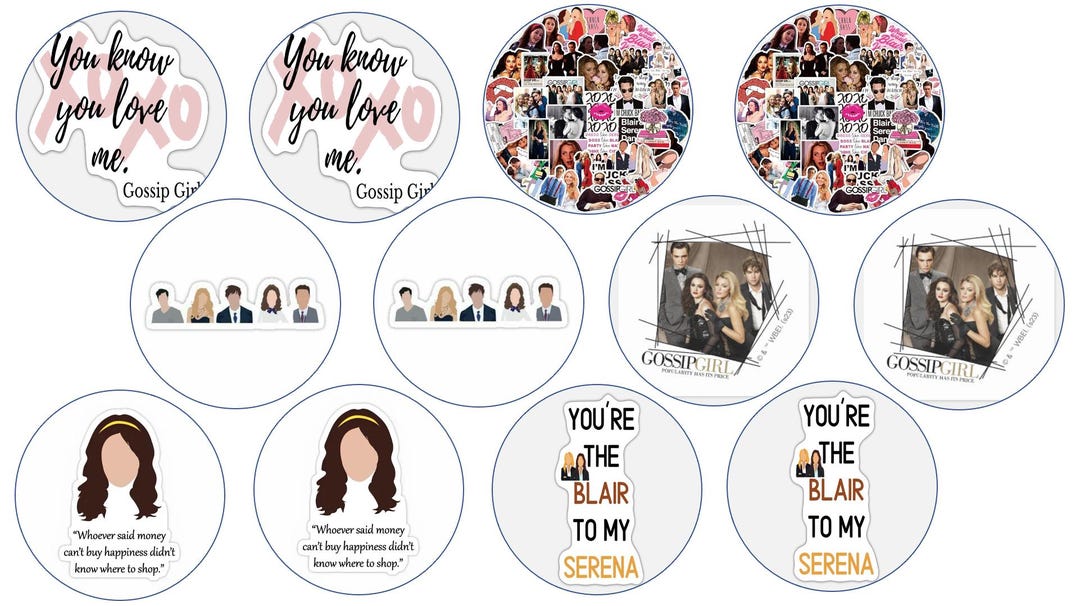 12 X Gossip Girl Themed Edible Cupcake & Cocktail Toppers - Etsy UK
