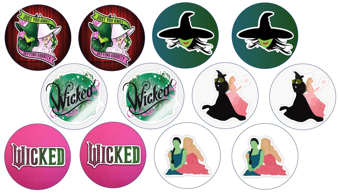 12 X Wicked Edible Cupcake Toppers - Etsy