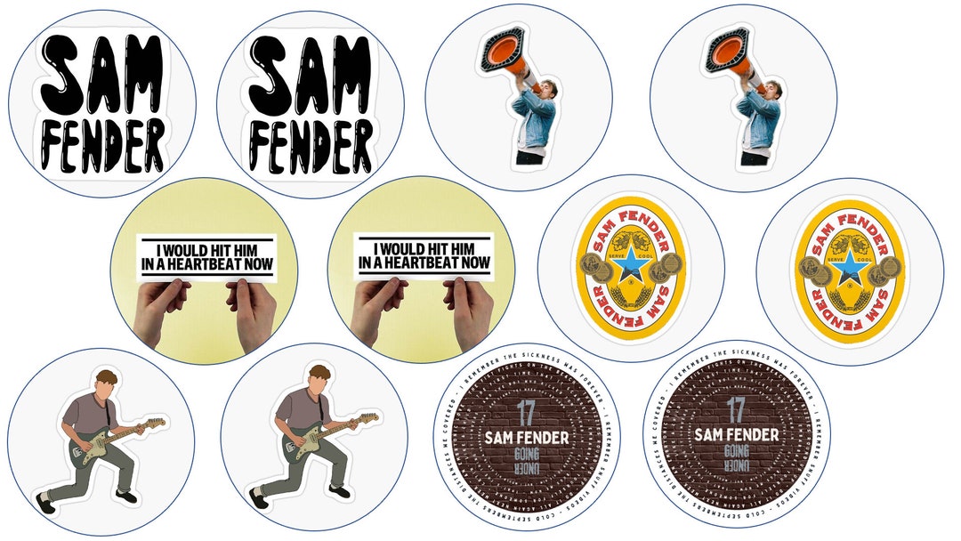 12 X Sam Fender Themed Edible Cupcake & Cocktail Toppers - Etsy