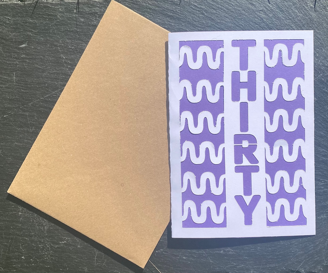 Papercut 30th Birthday Card Laser Cut Birthday Card Birthday - Etsy
