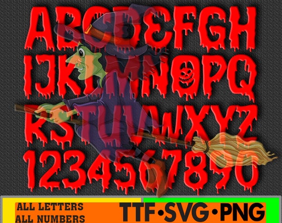Halloween Alphabet Scary Letters SVG PNG Horror Clipart Bundle - Etsy