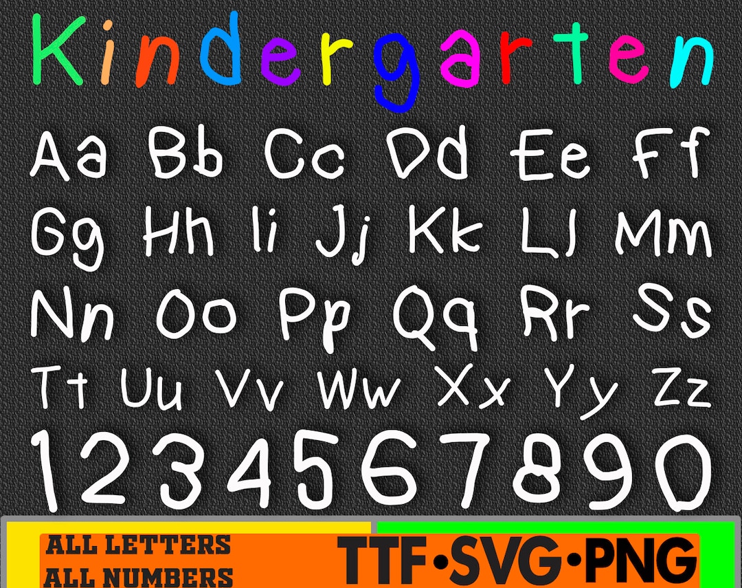Kindergarten Font Svg Scribble Font Kids Font Svg Kids Alphabet Svg ...