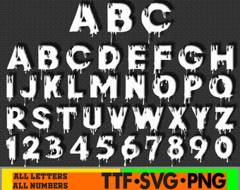 DRIPPING ALPHABET SVG Drip Letters Svg, Drip Font Svg, Dripping Font ...