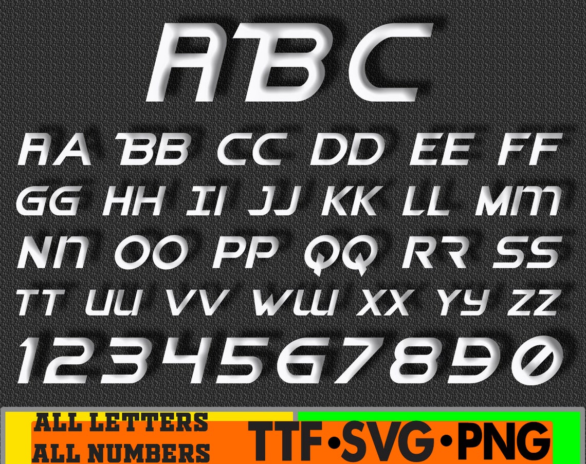 Font Game Letters and Numbers SVG PNG Anime Clipart Bundle Svg PNG ...