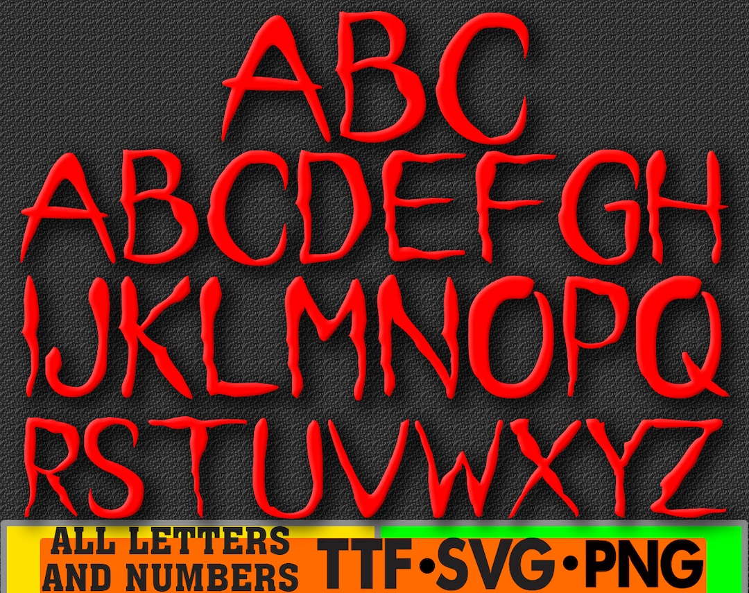Font Movie Clown Letters SVG PNG Clipart Bundle Alphabet Clown Svg PNG ...