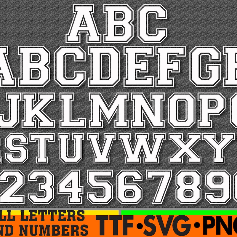 Varsity Numbers - Etsy