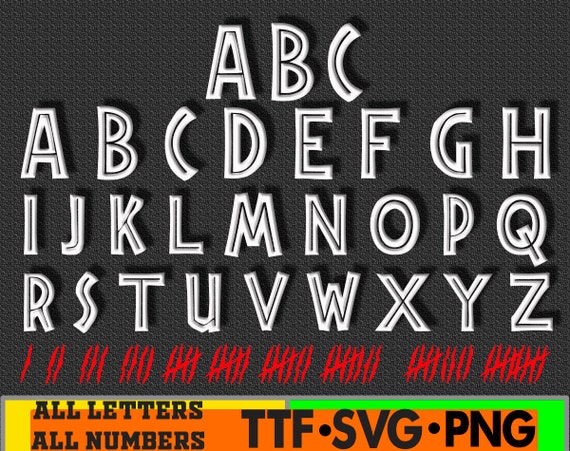Font Movie Letters and Numbers SVG PNG Dinosaurs Clipart - Etsy