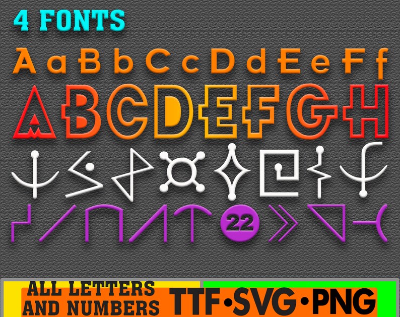 Fuente dibujos animados Letras y números SVG PNG Clipart Bundle Svg PNG ...