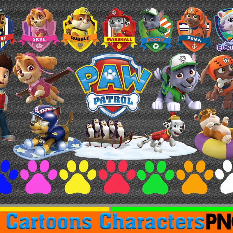 Paw Patrol Stickers - Etsy