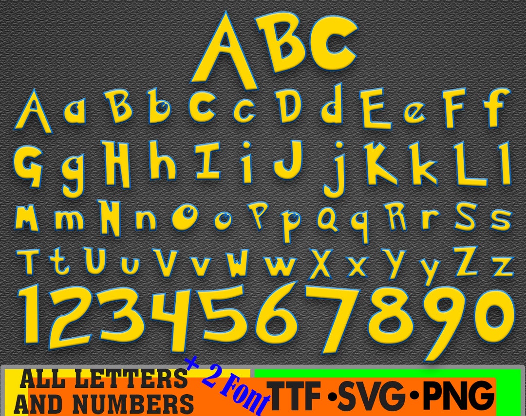 Font Game Letters and Numbers SVG PNG Clipart Bundle Svg PNG Bundle for ...