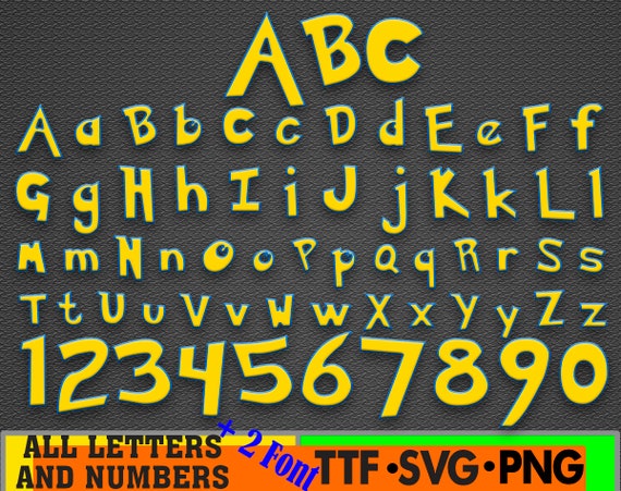 Font Game Letters and Numbers SVG PNG Clipart Bundle Svg PNG - Etsy