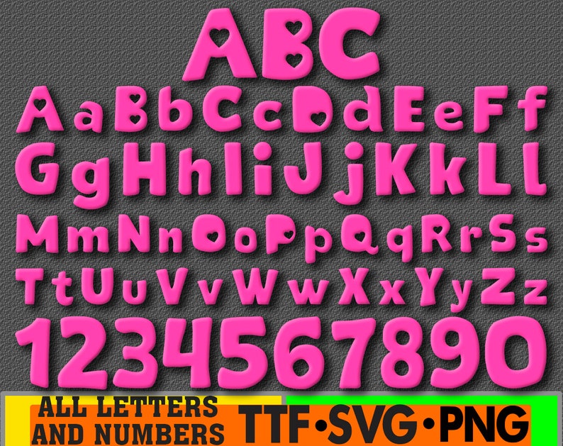 Font Cartoon Letters SVG PNG Princess Clipart Bundle Svg Png Pony Cut ...