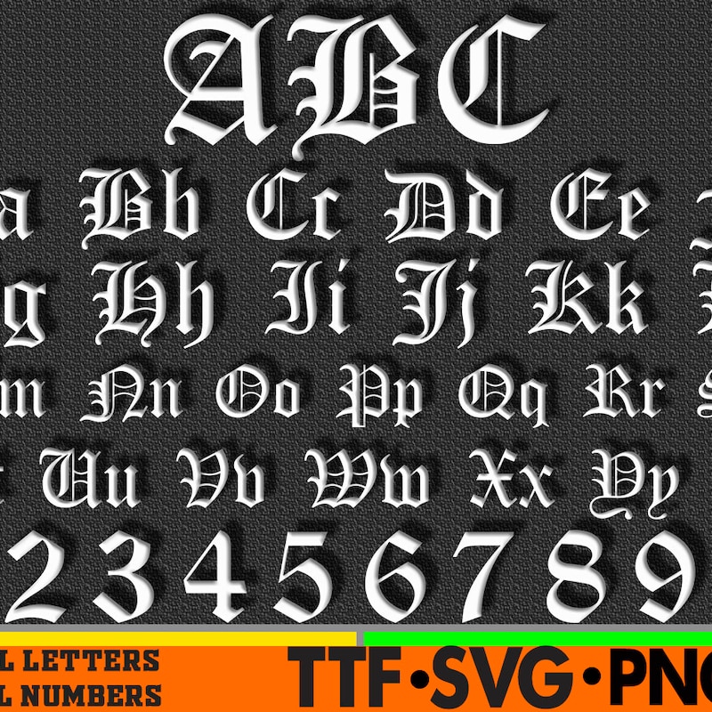 Old English Font - Etsy