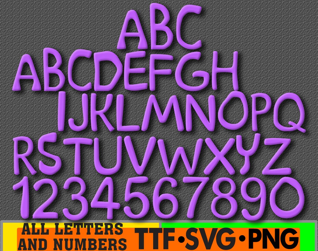 Font Cartoon Letters SVG PNG Clipart Bundle Svg Png Cut File for Cricut ...