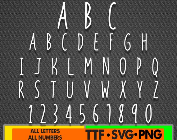Font Game Letters and Numbers SVG PNG Clipart Bundle Svg PNG | Etsy