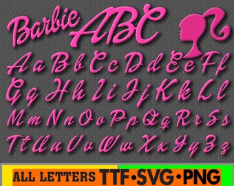 Barbie Font | Etsy