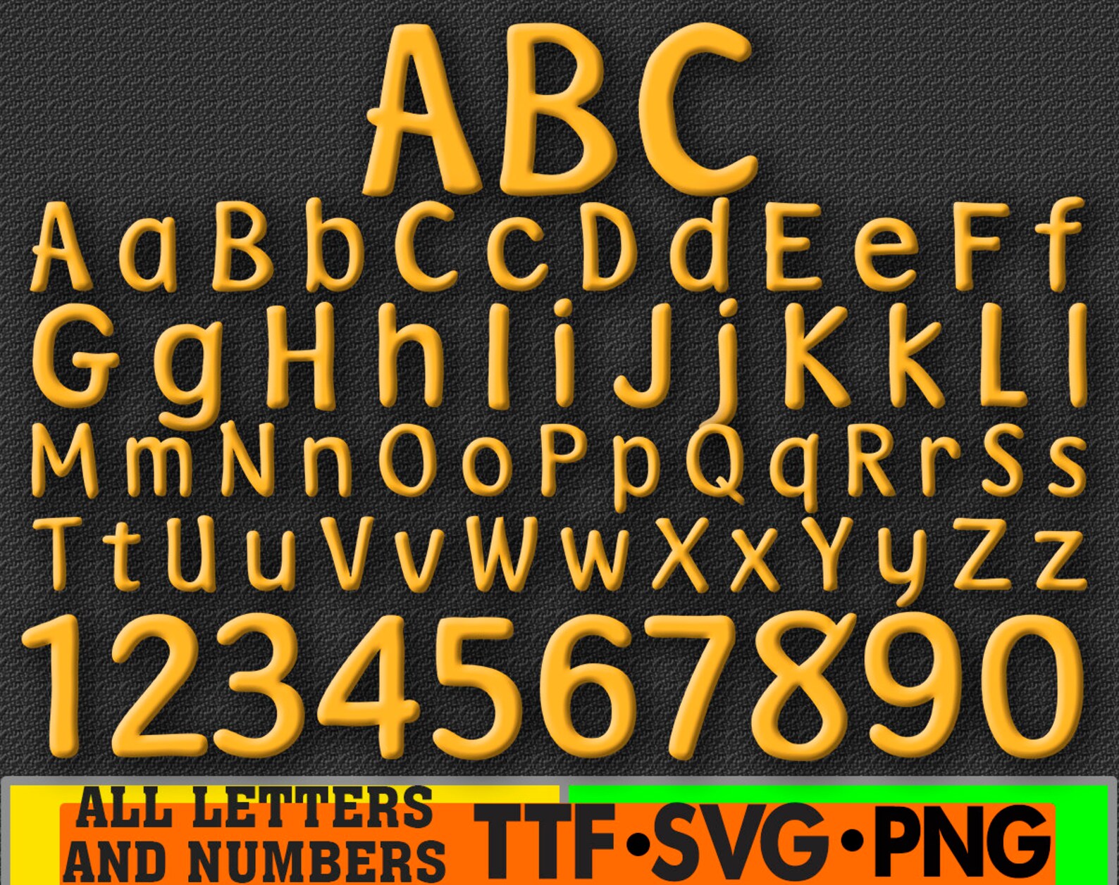 Font Cartoon Letters SVG PNG Clipart Bundle Svg Png Winny Cut File for ...