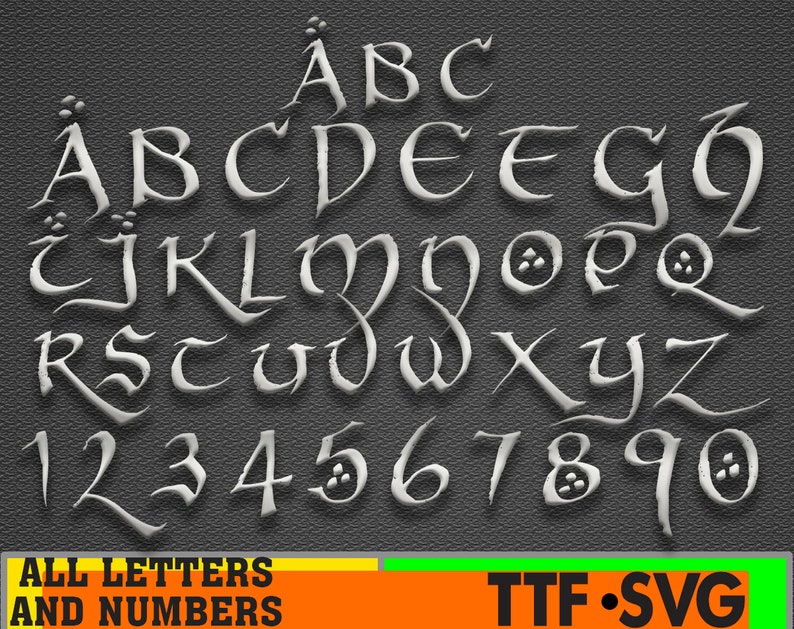 5 Font Movie Letters and Numbers SVG PNG Clipart Bundle Svg - Etsy