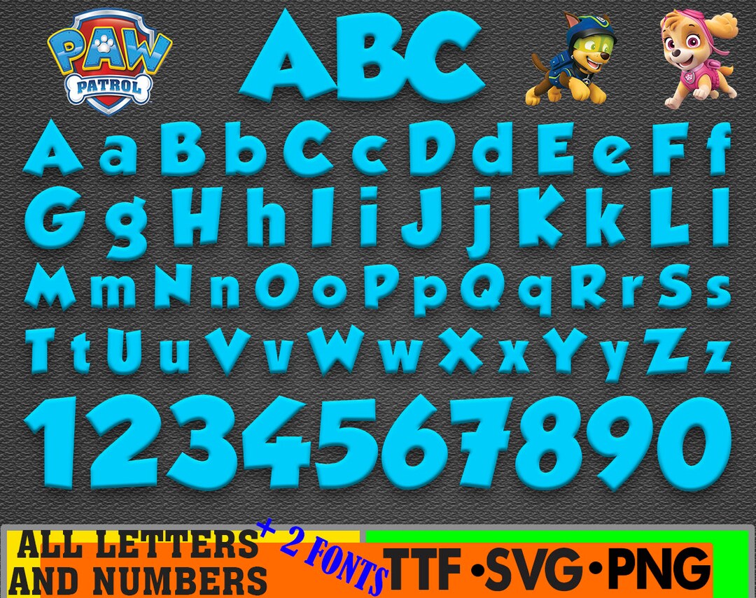 Font Cartoons Letters and Numbers SVG PNG Clipart Bundle Svg PNG Bundle ...