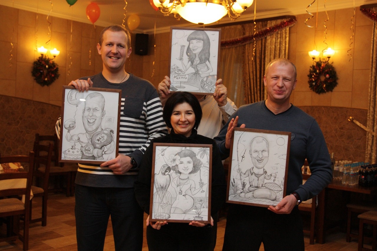 Original Custom Gift Caricature Drawing Personalized Custom - Etsy