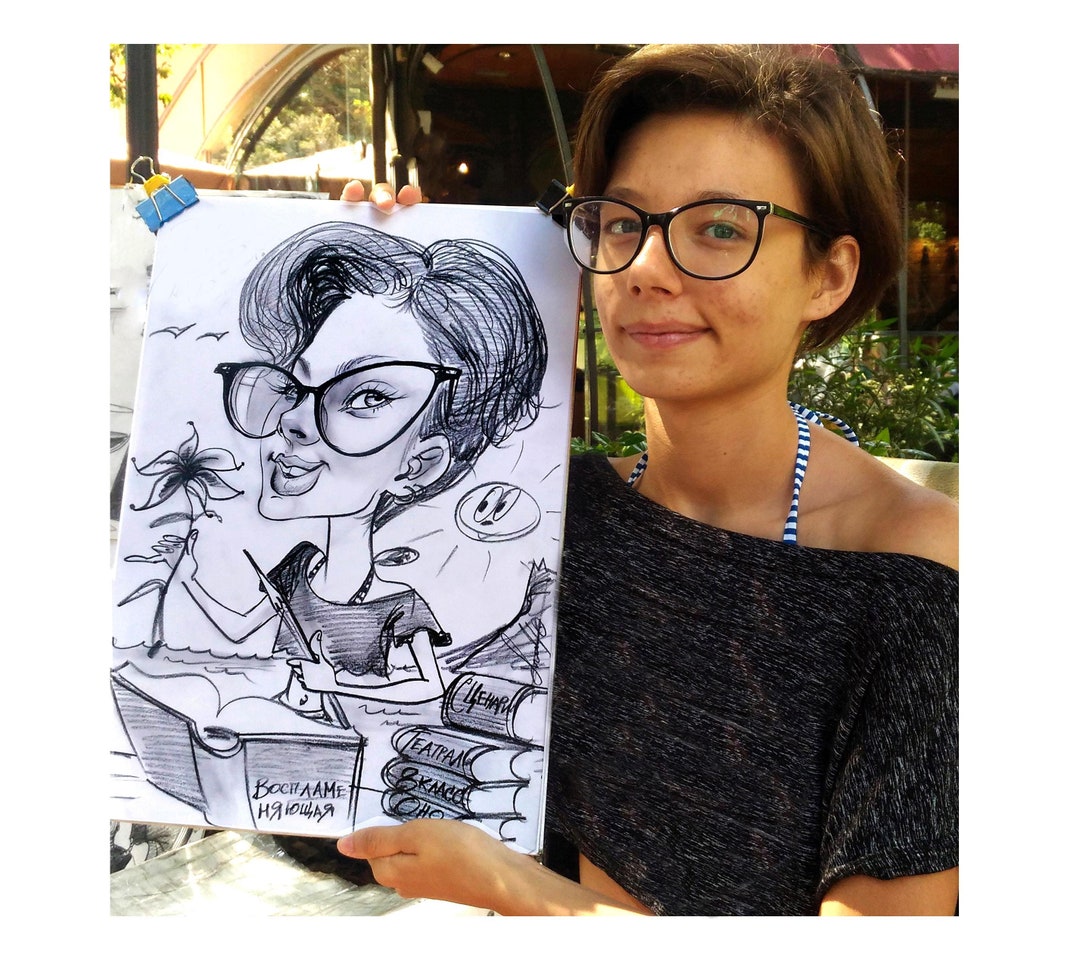 Custom Caricatures Handmade. Original Custom Gift. Characature Drawing ...