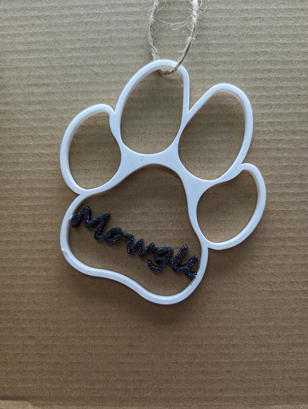 Personalised Paw Print Decoration, Custom Colour, 3D Printed Pet ...