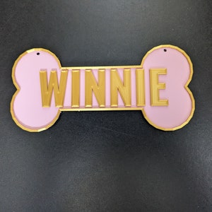 Customizable Dog Bone Plaque Handmade Pet Name Sign for Dogs Vibrant ...